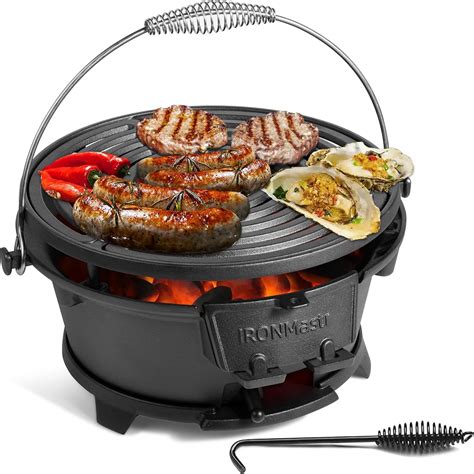 Ironmaster Hibachi Grill Outdoor Small Portable Charcoal