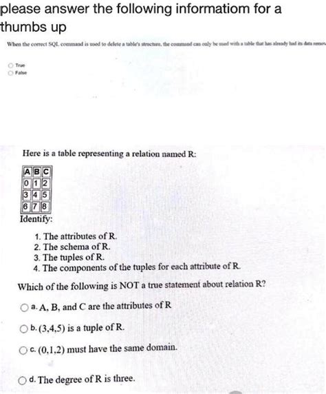 Please Answer The Following Informatiom For A Thumbs Up When The