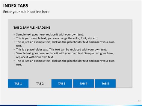 index tabs for powerpoint ppt slides