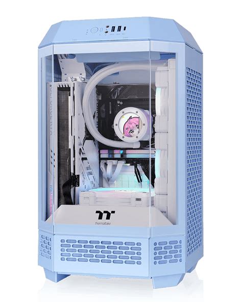 The Tower 250 Hydrangea Blue Mini Tower Chassis Thermaltake Usa