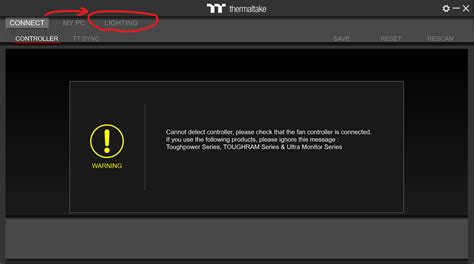 tt rgb plus v2 error can not detect controller please check that the