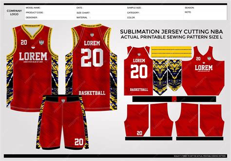 Red Basketball Jersey Design Sublimation Template Premium Vector