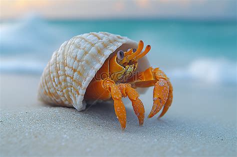 해변의 소라게 사진 무료 다운로드 Lovepik