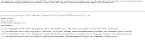 Solved 99 Confidence Interval To Judge Whether The
