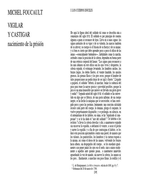 Michel Foucault Cuerpos Dóciles Pdf Disciplinas