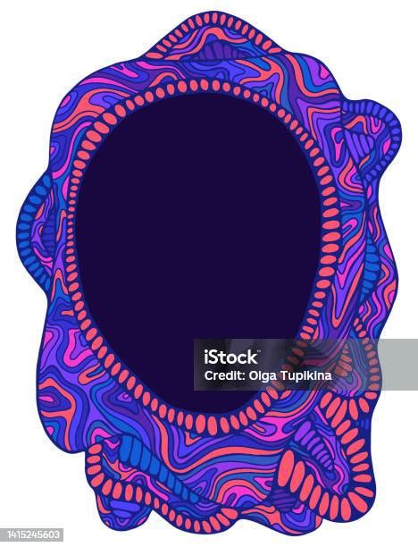 재미있는 기괴한 낙서 밝은 프레임과 텍스트를위한 장소 흰색 배경에 고립 된 패턴 디자인을위한 세련된 장식 프레임 0명에 대한 스톡 벡터 아트 및 기타 이미지 Istock