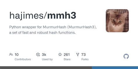 GitHub Hajimes Mmh3 Python Wrapper For MurmurHash MurmurHash3 A