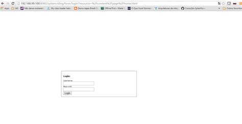 simple form login page with apache sling