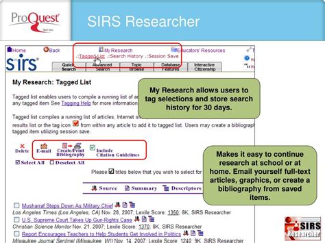 Ppt Sirs Knowledge Source Interface For Sirs Solutions Online