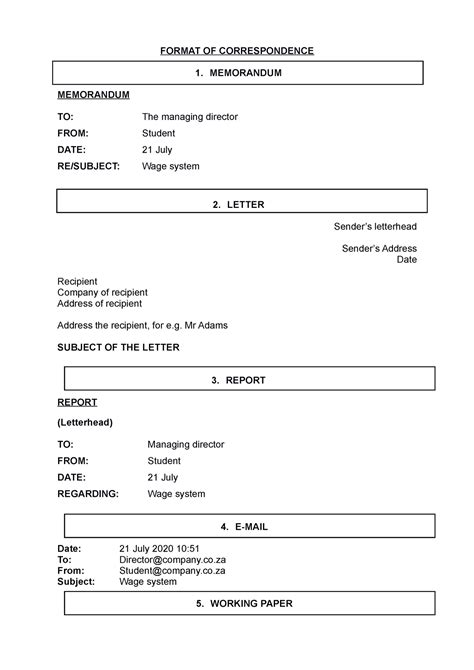 Format Of Correspondence Formaat Van Korrespondensie[ 37] Format Of Correspondence 1