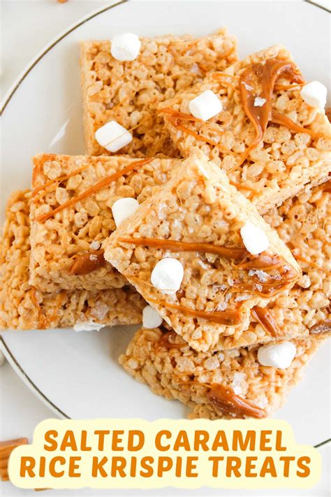 Salted Caramel Rice Krispie Treats Easy No Bake Dessert