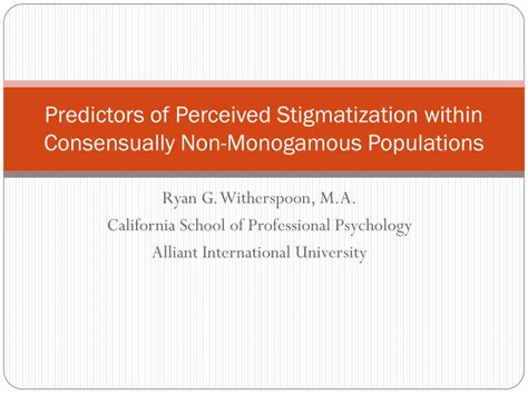 Pdf Predictors Of Perceived Stigmatization Within Consensually Non Monogamous Relationships