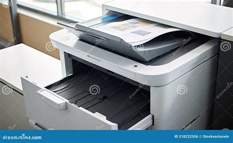 Stack Printer Office Equipment Stock Illustration Illustration Of Convenient Network 318222556