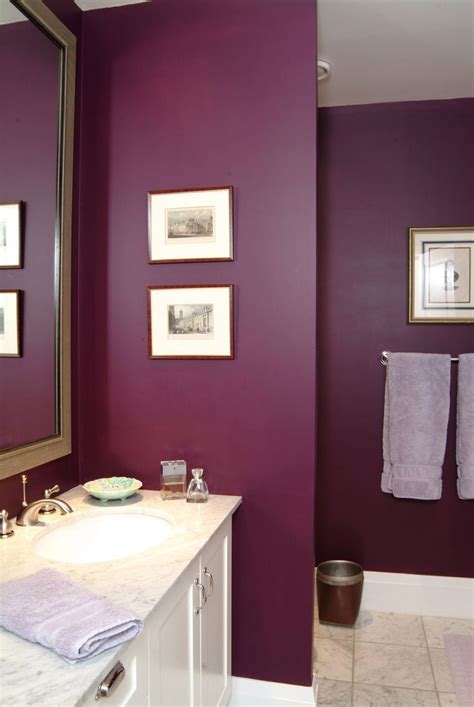 Plum Purple Bathroom Paint Color Scheme