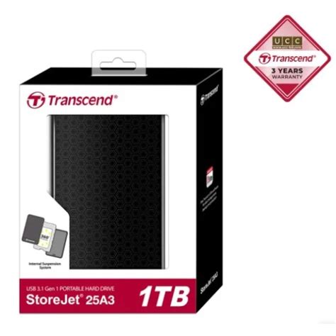 Transcend Tb Storejet A Portable Hard Disk Drive Black Ucc Bd