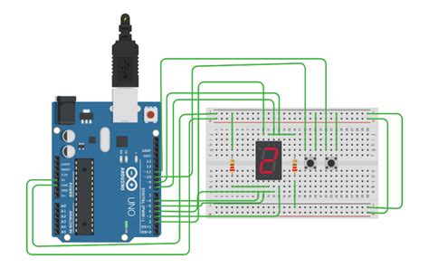 Circuit Design Automated Car Parking System Tinkercad