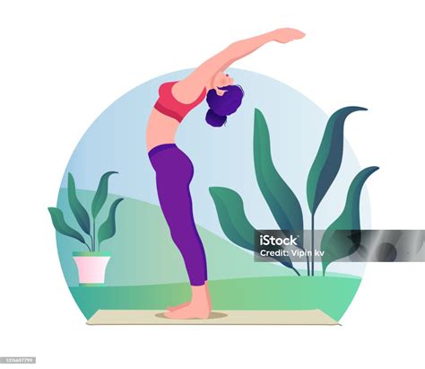 여성 요가 연꽃 포즈의 일러스트와 창조적 인 포스터 또는 배너 디자인 요가 연습 개체 그룹에 대한 스톡 벡터 아트 및 기타 이미지 개체 그룹 건강한 생활방식 공연