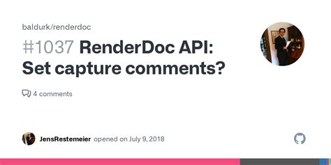Renderdoc Api Set Capture Comments · Issue 1037 · Baldurk Renderdoc