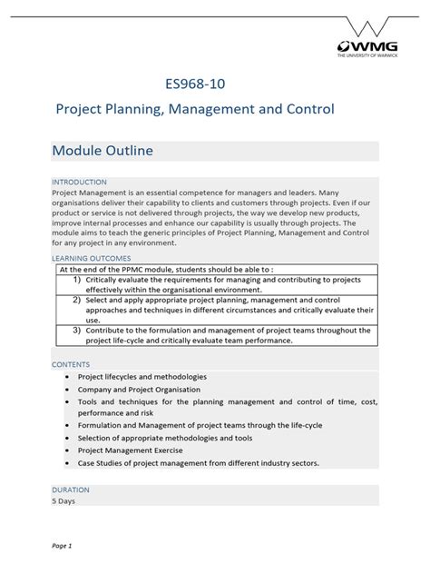 Ppmc Module Outline Pdf