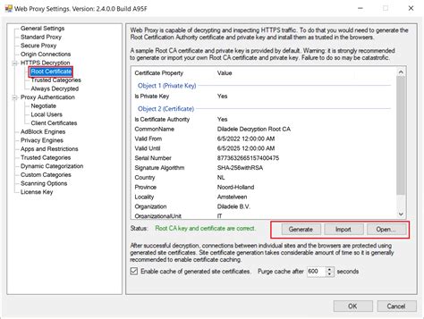 Generate Root Ca Web Filtering Proxy