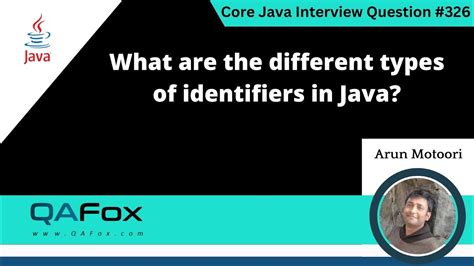 What Are The Different Types Of Identifiers In Java Core Java Interview Question 326 Youtube