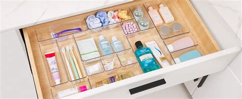 Vtopmart 25 Pcs Clear Plastic Drawer Organizers Set 4 Size