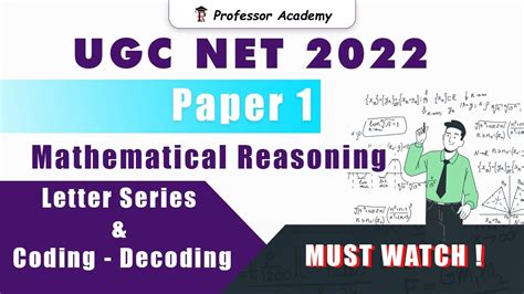 Ugc Net 2023 Paper 1 Letter Series And Coding Decoding Mathematical