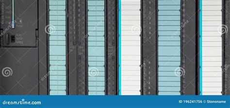 The Plc Computer Siemens Plc Programable Logic Controler For Control Device Editorial Photo