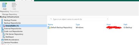 Default Backup Repository Showing Unavailable Help R Veeam