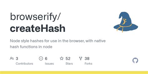 GitHub Browserify CreateHash Node Style Hashes For Use In The Browser With Native Hash