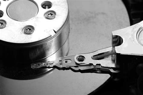 Head Of A Hard Disk For Data Storage Made Of Iron And Magnetic M Stock Image Image Of Digital