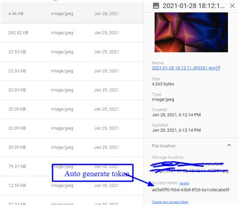 php firebase storage in image not generate access token in laravel stack overflow
