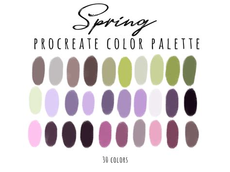 Procreate Color Palette Color Palette Instant Download Etsy