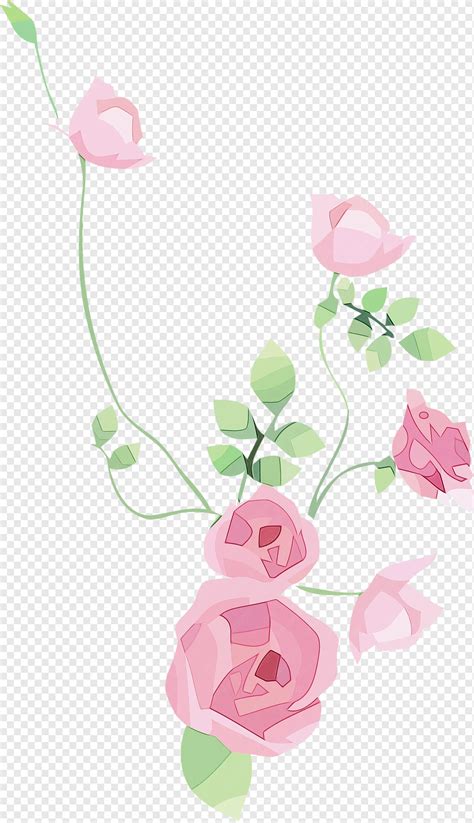 Desain Bunga Taman Mawar Bunga Potong Gambar Png