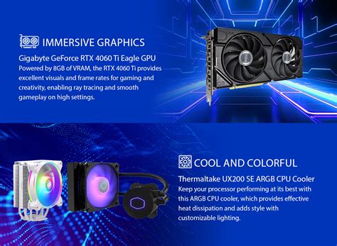 IronBlade G5 Intel Core I5 14600KF GeForce RTX 4060 Ti Gaming PC Powered By Gigabyte 57635