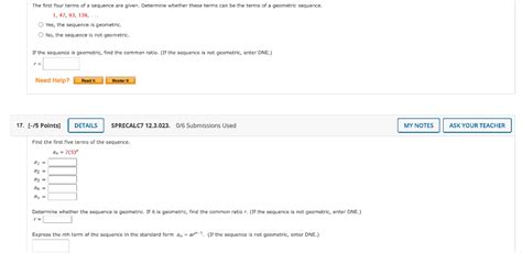 Solved The First Four Term5 Of A Sequence Are Given