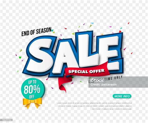 판매 배너 투명 도식 디자인 빅 세일 스페셜 최대 80 할인 슈퍼 세일 시즌 종료 스페셜 오퍼 배너 벡터 일러스트레이션을 참조하십시오 개성 개념에 대한 스톡 벡터 아트 및