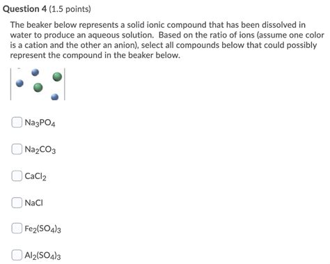 Solved Question 4 15 Points The Beaker Below Represents A