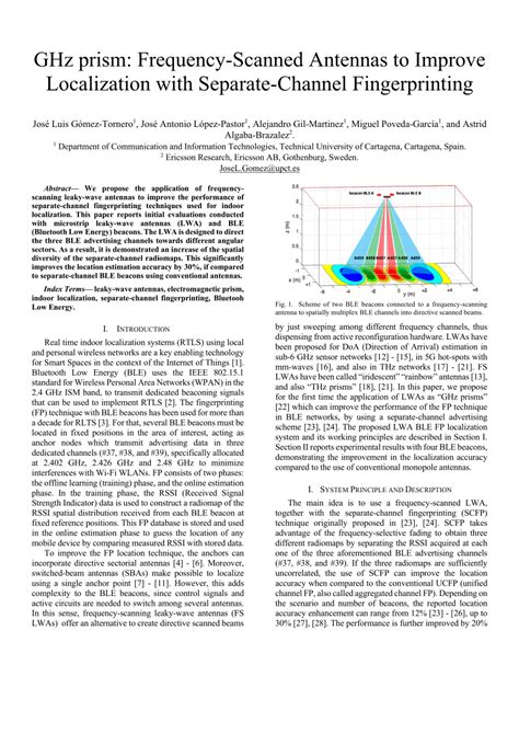 pdf ghz prism frequency scanned antennas to improve localization