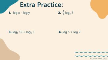 Properties Of Logarithms Foldable Notes Activity By Doing Math TPT