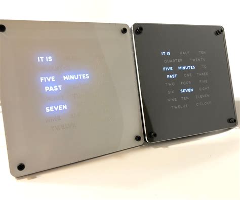 arduino rgb matrix word clock 6 steps instructables