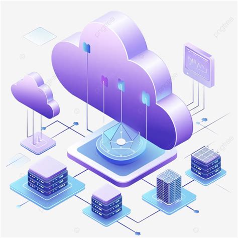 클라우드 스토리지 아이소메트릭 구름 저장 컴퓨팅 Png 일러스트 및 이미지 에 대한 무료 다운로드 Pngtree