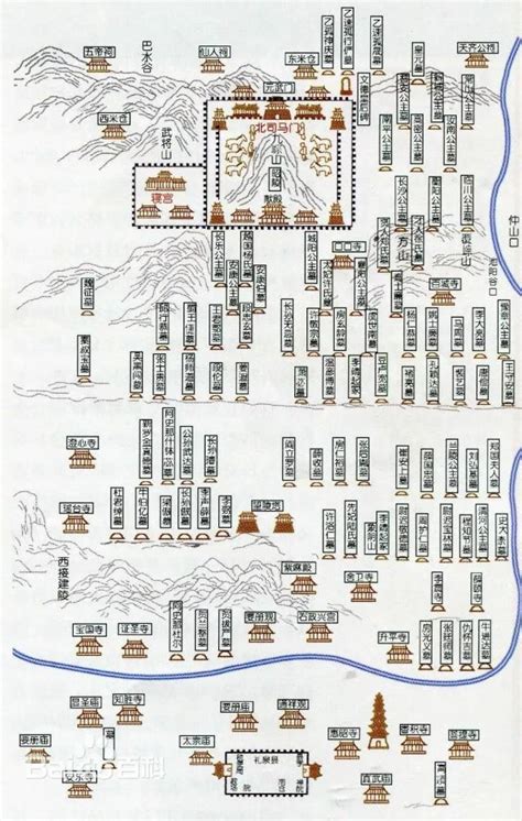 唐昭陵全景图 唐昭陵平面图 唐昭陵平面图 第5页 大山谷图库
