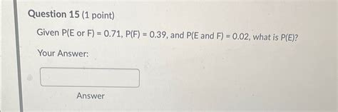 Solved Question 15 1 ﻿pointgiven Pe021 ﻿pf043