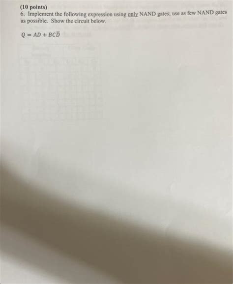 Solved 10 Points 6 Implement The Following Expression