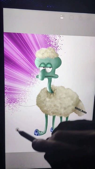 نقاشی ترکیبی بره ناقلا و اختاپوس 🐑🦑 نقاشیدیجیتال هنر Shorts نقاشی