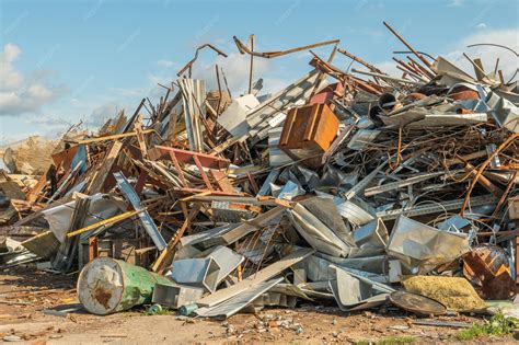 Premium Photo Processing Industry A Pile Of Old Scrap Metal Ready For