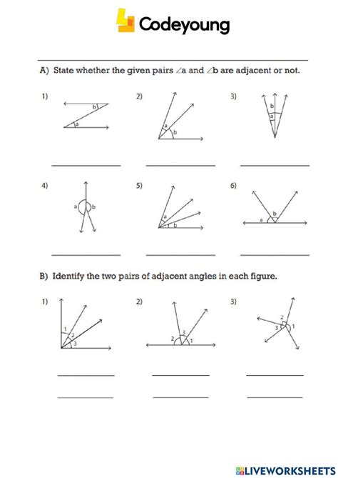 Intersecting Lines And Angles Worksheet At Sean Swick Blog