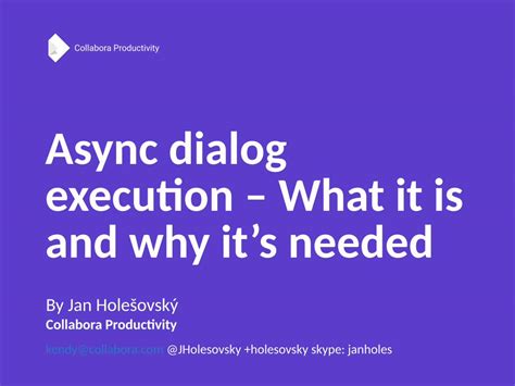 Pdf Async Dialog Execution What It Is And Why Its Needed · Added Various Callbacks Dialog