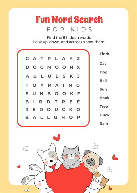 Free Word Search Templates To Edit Online